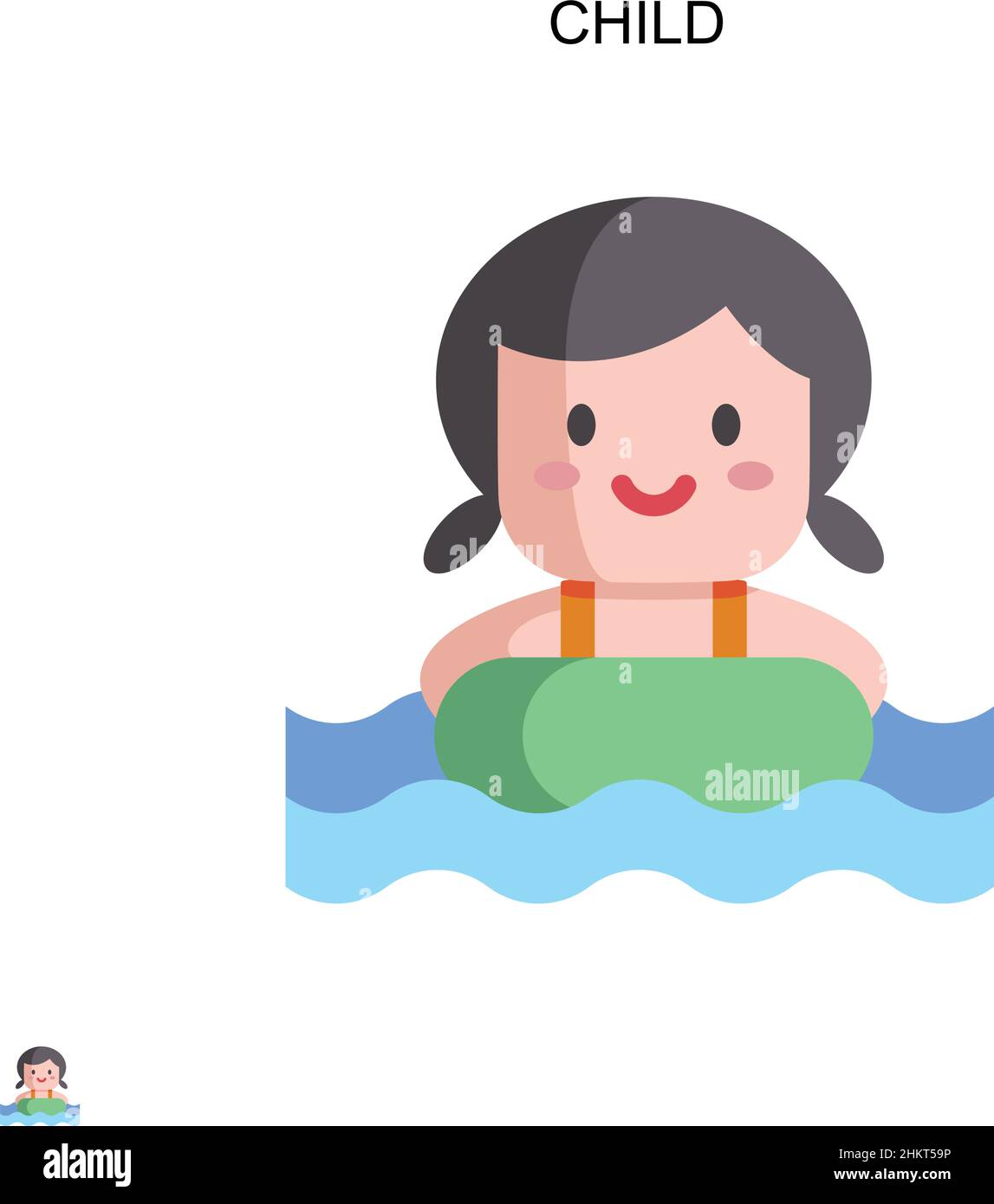 Child Simple vector icon. Illustration symbol design template for web ...