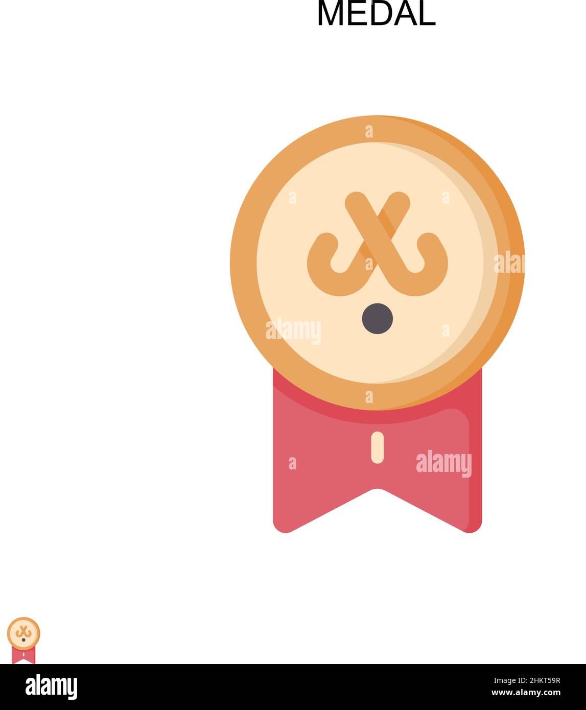 Medal Simple vector icon. Illustration symbol design template for web ...