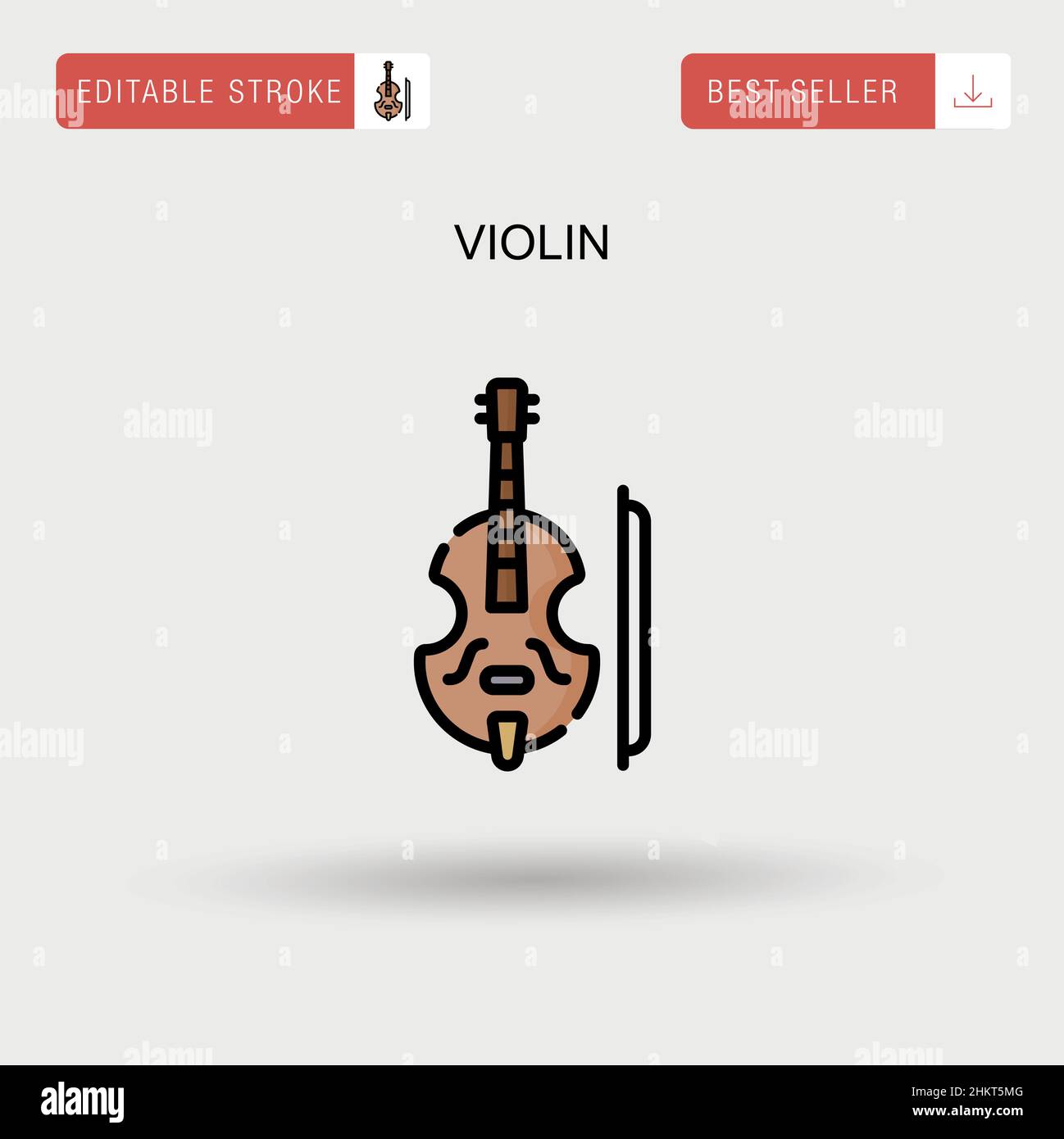Violin Simple vector icon Stock Vector Image & Art - Alamy