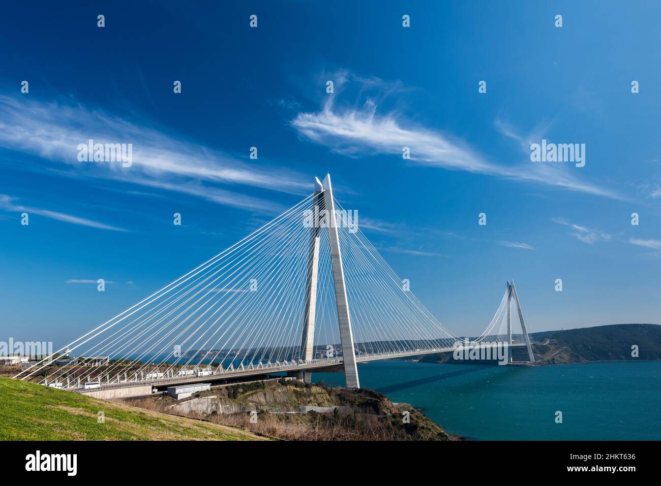 Yavuz Sultan Selim Bridge in Istanbul, Turkey. 3rd bridge of Istanbul ...