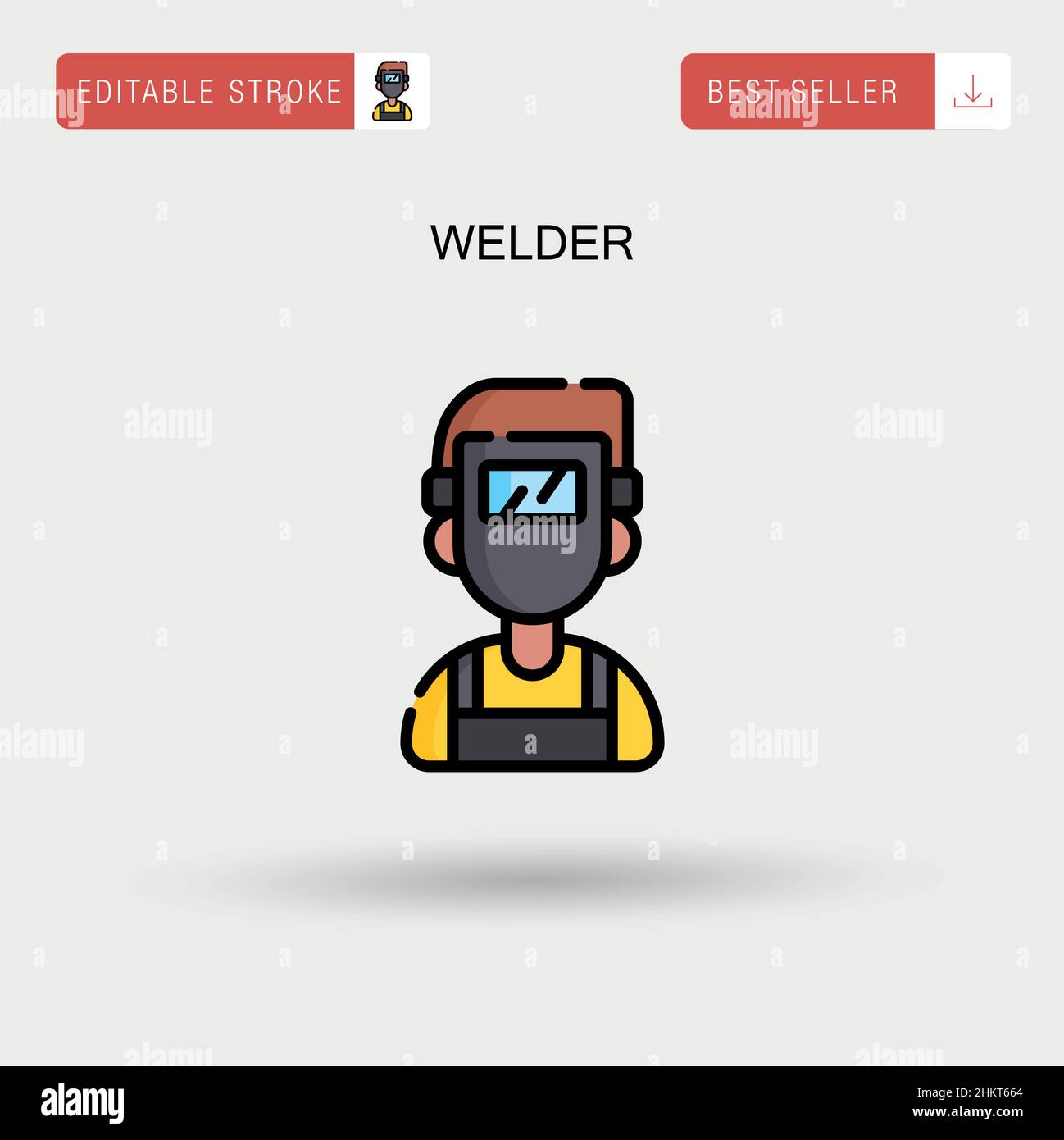 Welder worker holding welding Stock Vector Images - Alamy