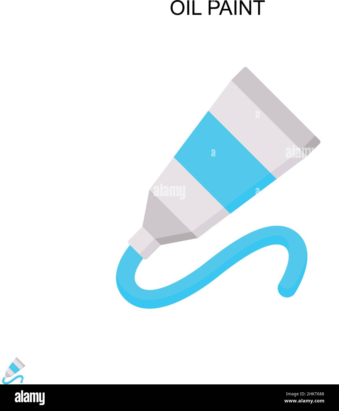 Oil paint Simple vector icon. Illustration symbol design template for ...