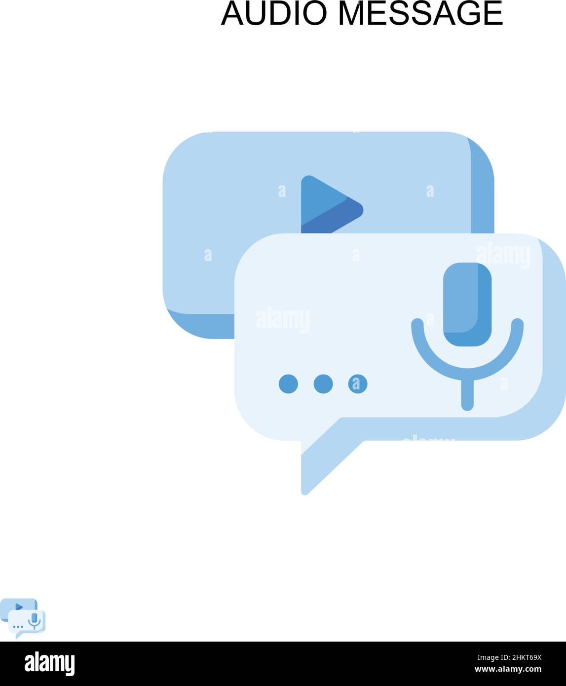 Audio message Simple vector icon. Illustration symbol design template ...