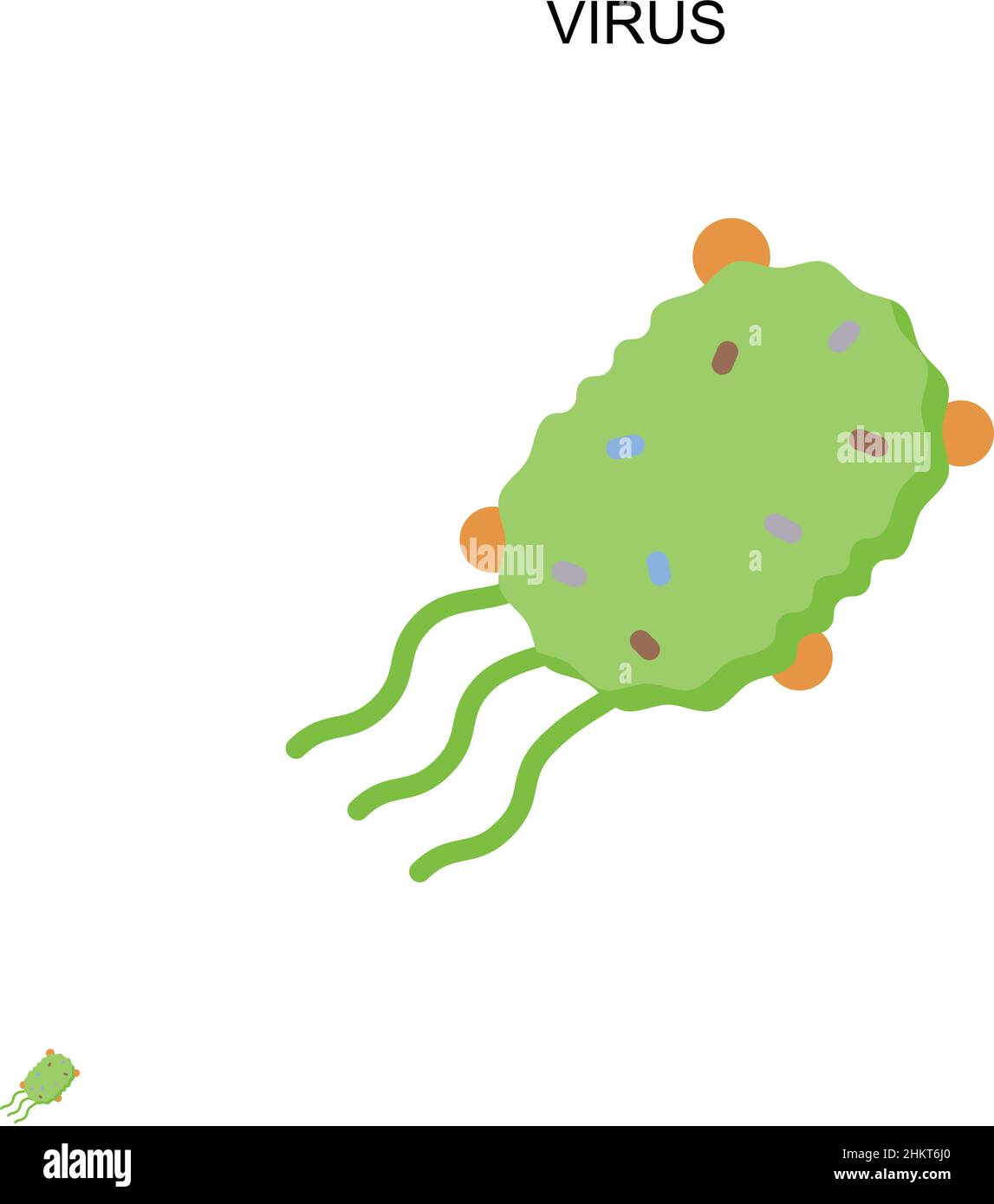 Virus Simple vector icon. Illustration symbol design template for web ...