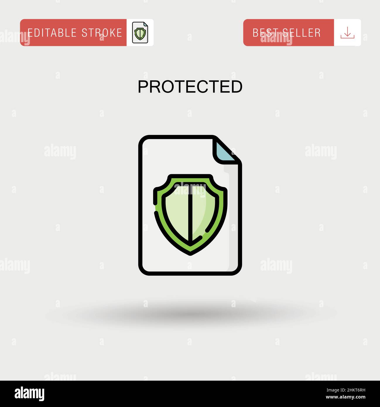 Protected Simple vector icon Stock Vector Image & Art - Alamy
