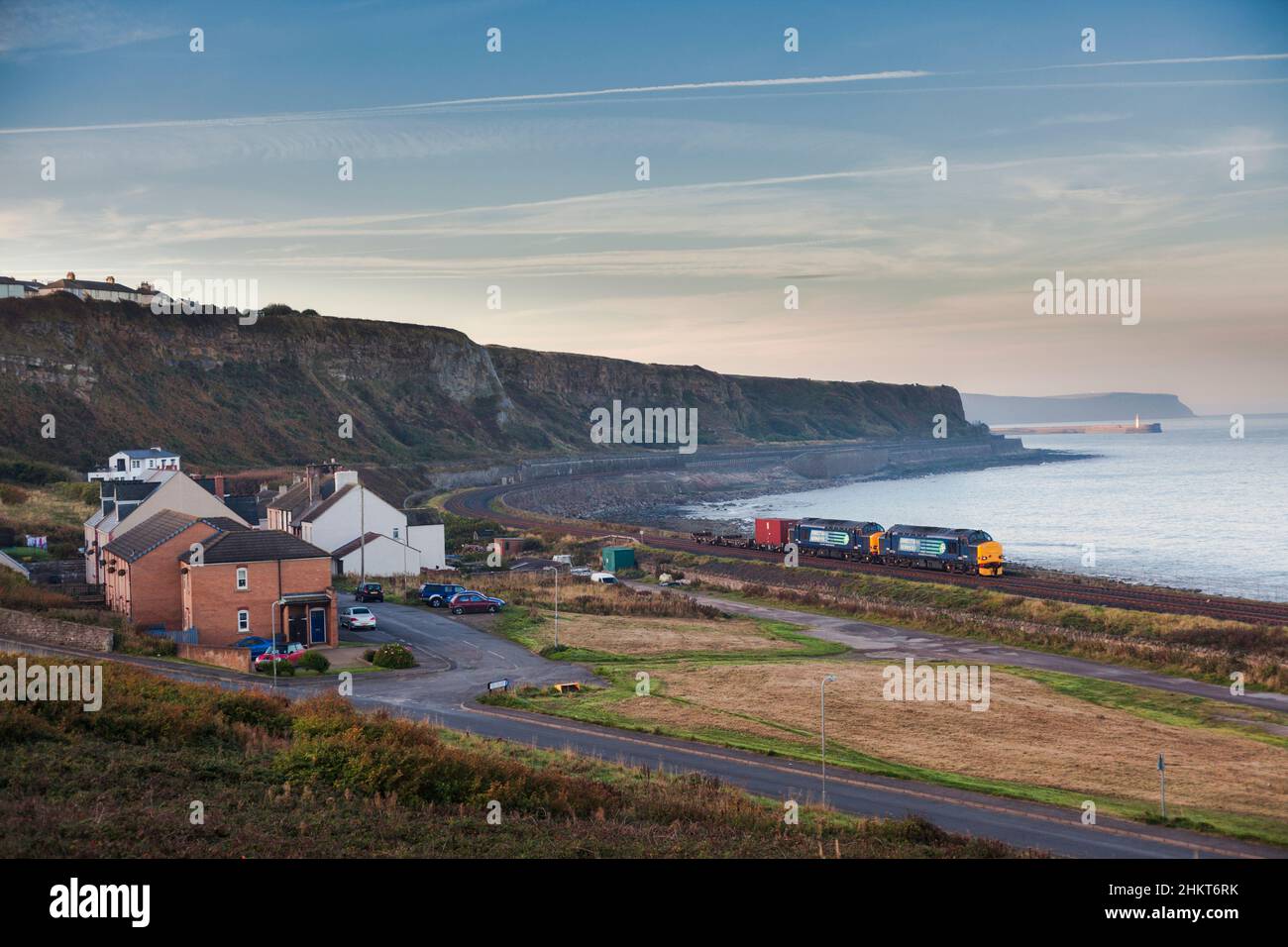 2 Direct rail Services class 37 locomotives 37259 + 37611 passing ...