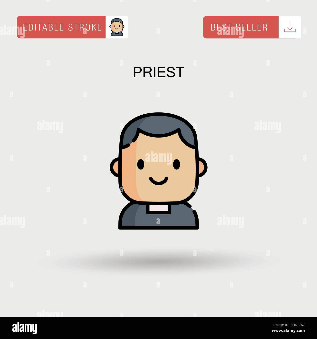 Priest Simple vector icon Stock Vector Image & Art - Alamy