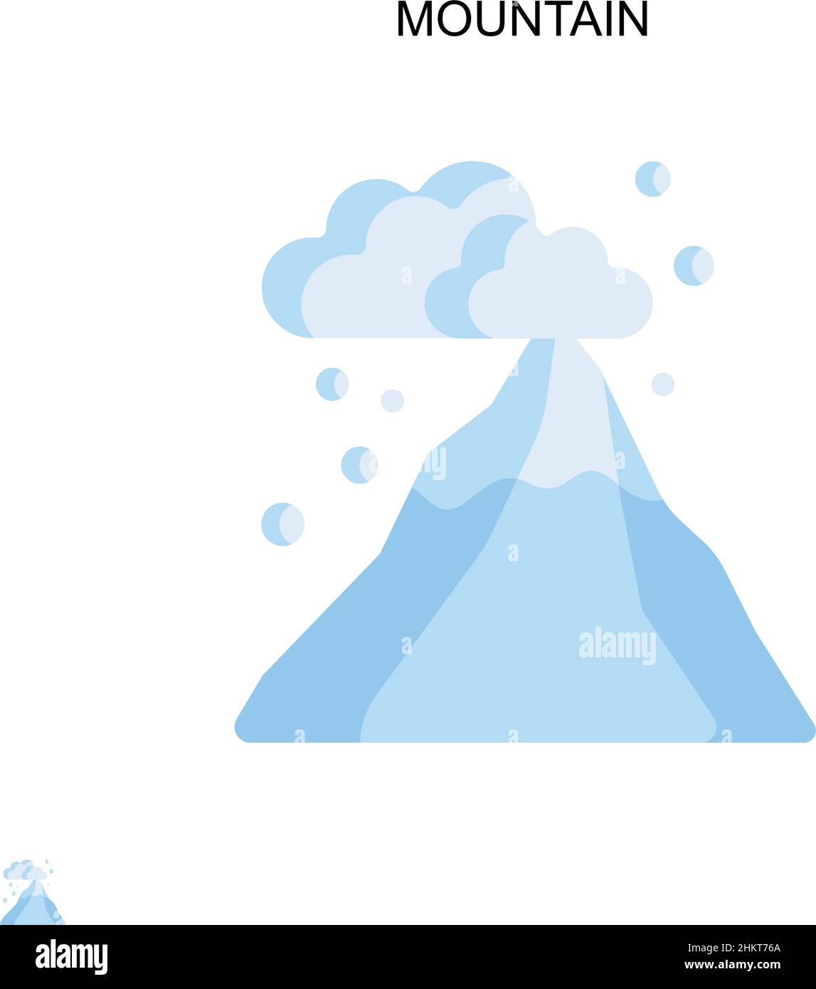 Mountain Simple vector icon. Illustration symbol design template for ...