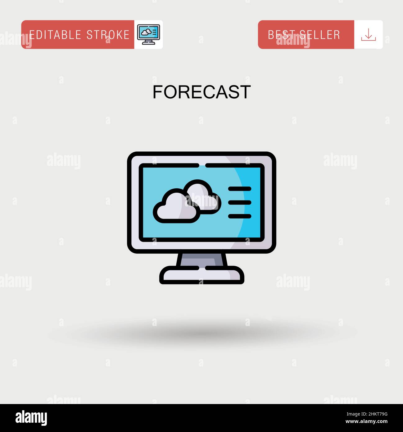 Forecast Simple vector icon Stock Vector Image & Art - Alamy