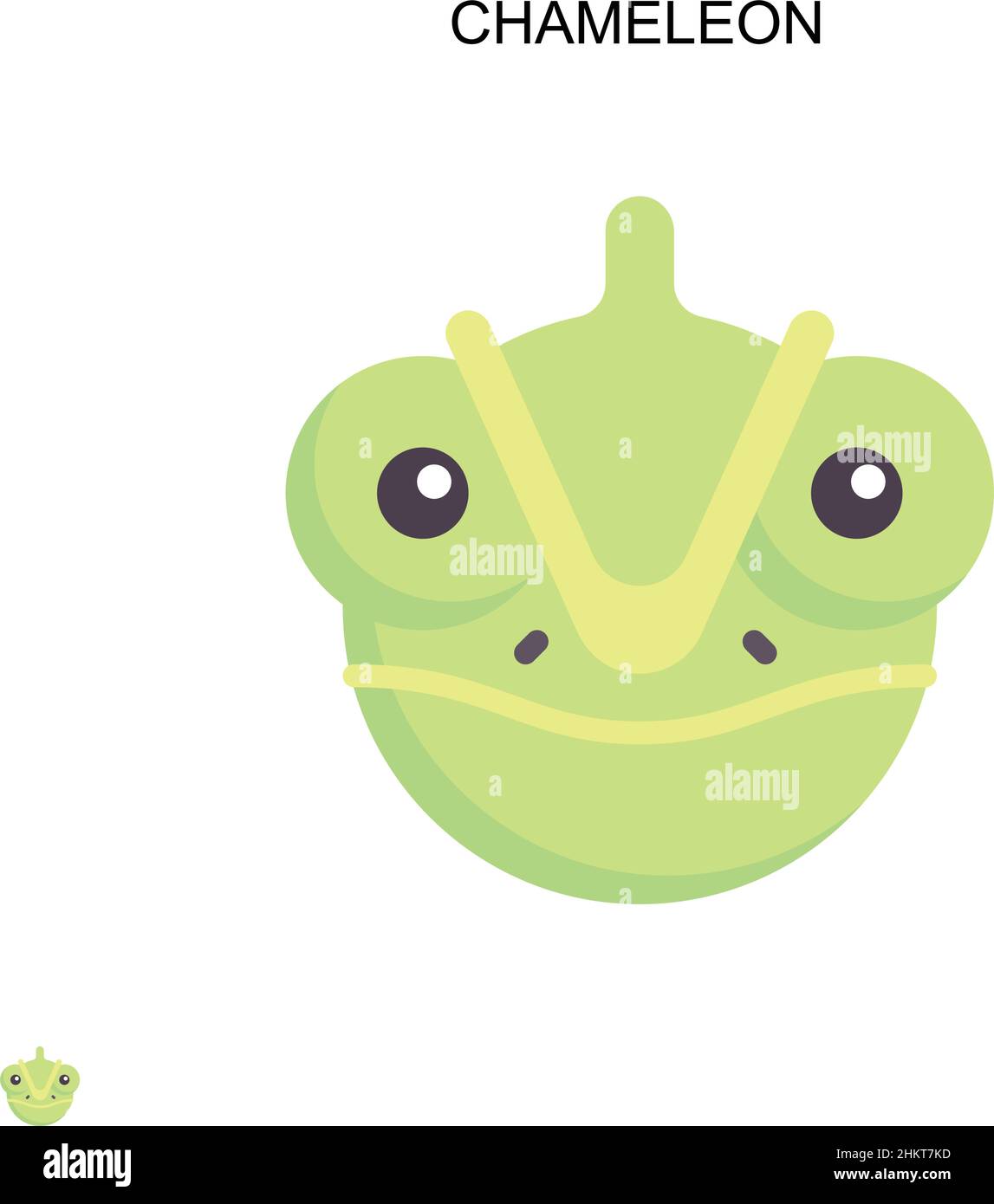 Chameleon Simple vector icon. Illustration symbol design template for ...
