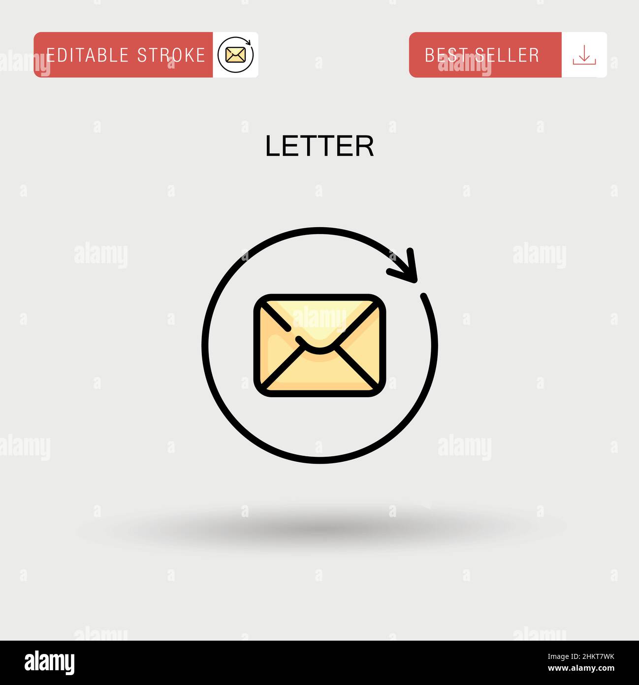 Letter Simple vector icon Stock Vector Image & Art - Alamy