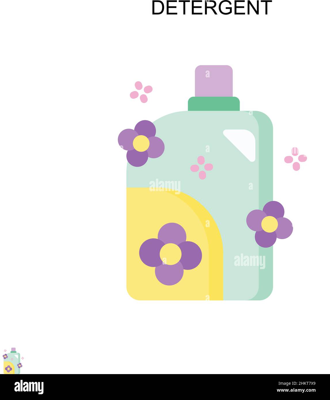 Detergent Simple vector icon. Illustration symbol design template for ...