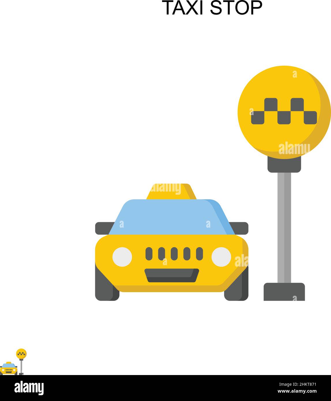 Taxi stop Simple vector icon. Illustration symbol design template for ...