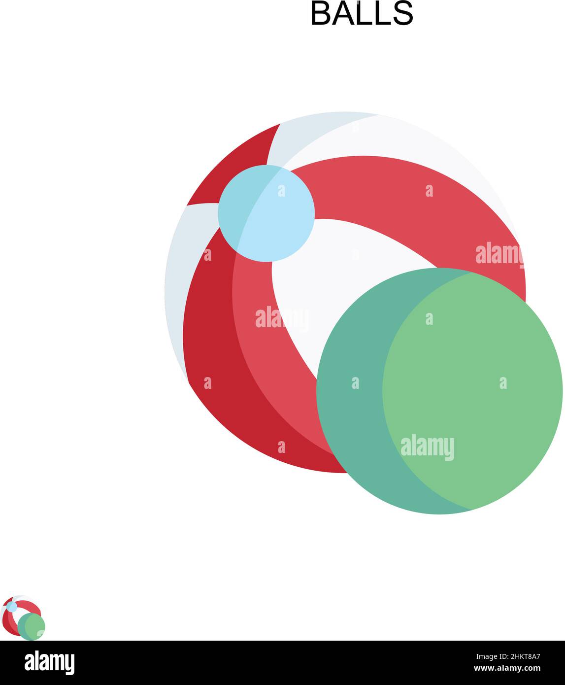 Balls Simple vector icon. Illustration symbol design template for web ...