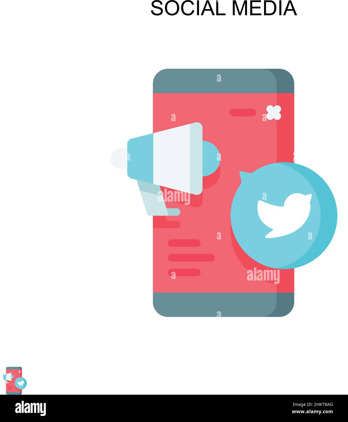 Social media Simple vector icon. Illustration symbol design template ...
