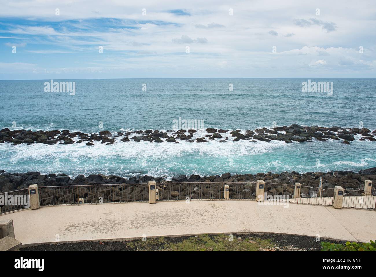 Photo of the back area of EL Morro, Puerto Rico, the Atlantic Ocean ...