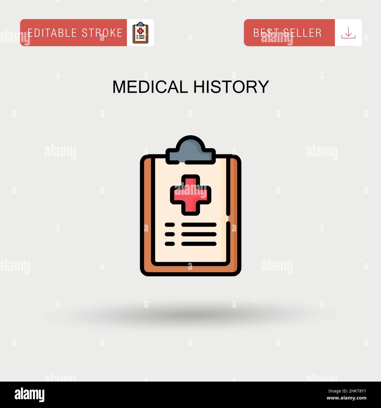 Medical history Simple vector icon Stock Vector Image & Art - Alamy