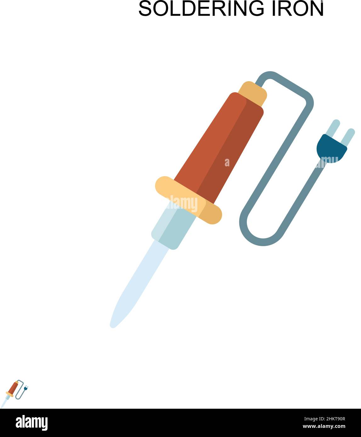 Soldering iron Simple vector icon. Illustration symbol design template ...