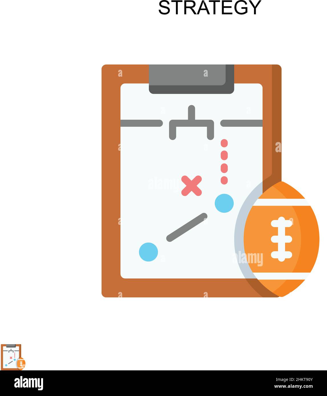 Strategy Simple vector icon. Illustration symbol design template for ...