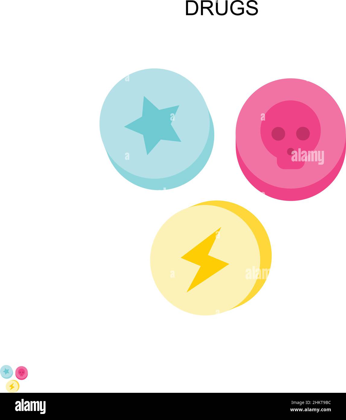 Drugs Simple vector icon. Illustration symbol design template for web ...