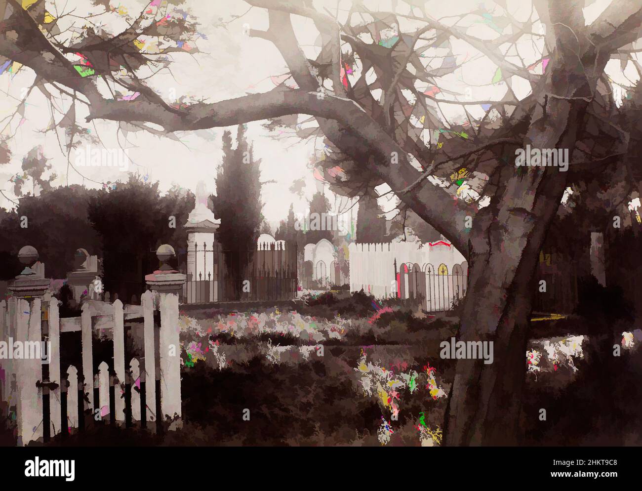 Art inspired by The Cemetery, Wanganui, Burton Brothers studio ...
