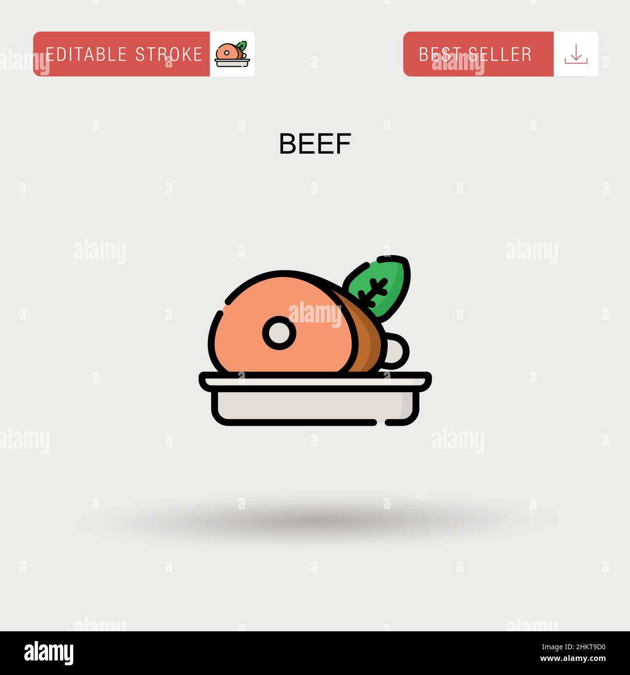 Beef Simple vector icon Stock Vector Image & Art - Alamy