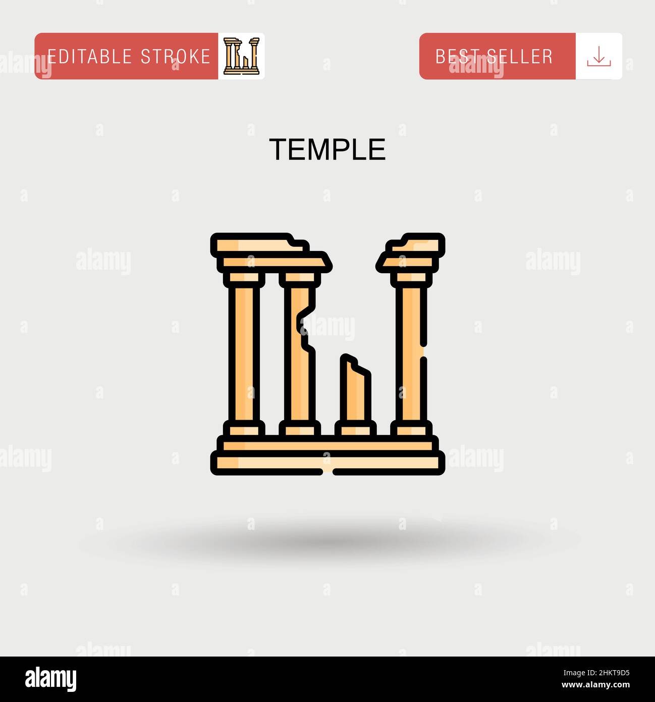 Ancient roman building ruins Stock Vector Images - Alamy