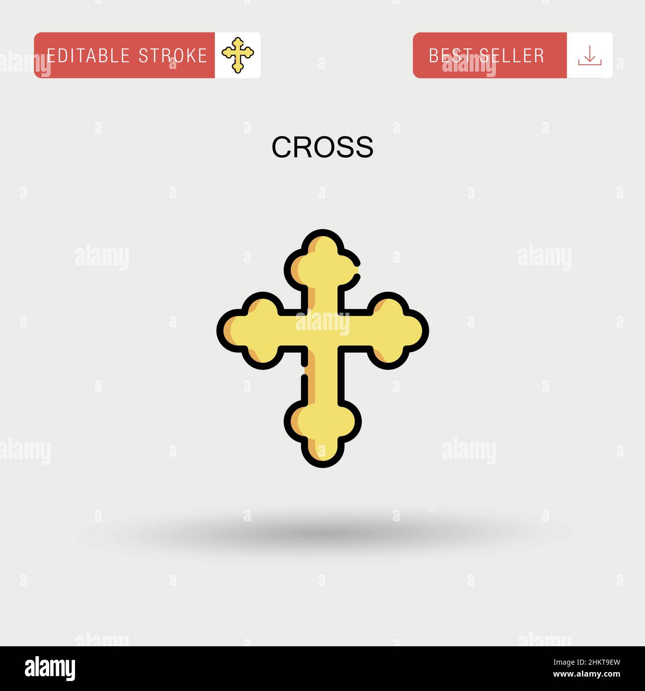 Cross Simple vector icon Stock Vector Image & Art - Alamy