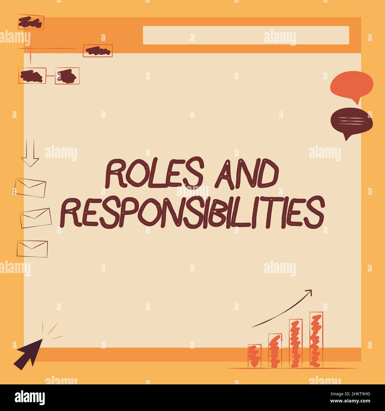 Conceptual display Roles And Responsibilities. Business concept ...