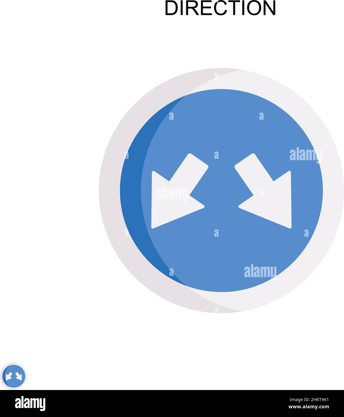 Direction Simple vector icon. Illustration symbol design template for ...