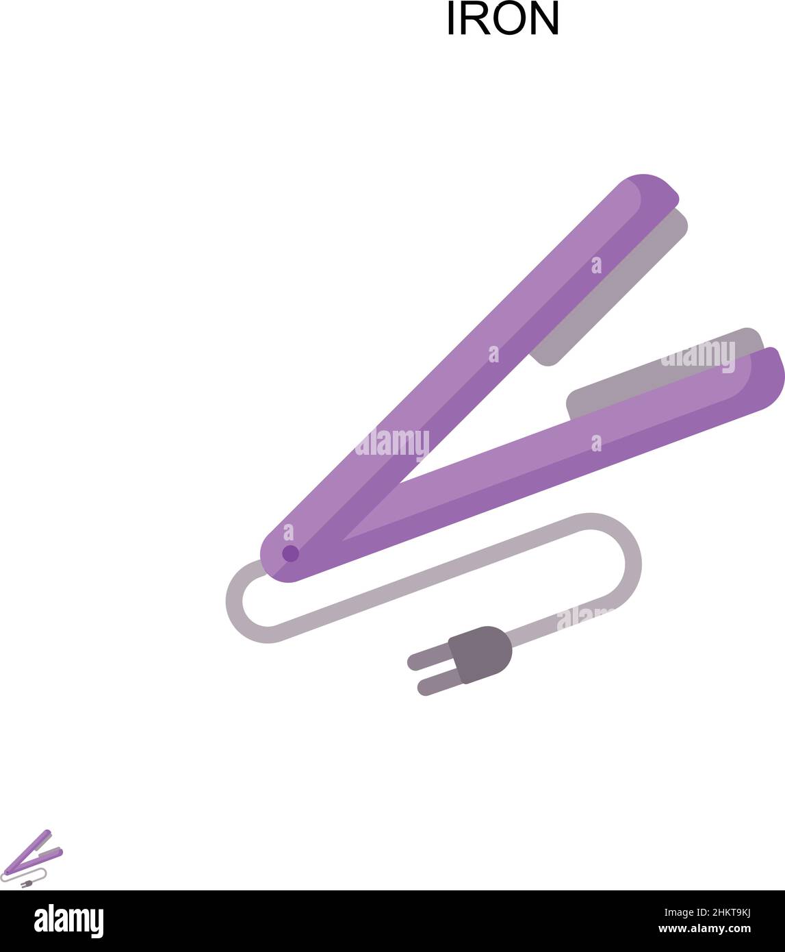 Iron Simple vector icon. Illustration symbol design template for web ...