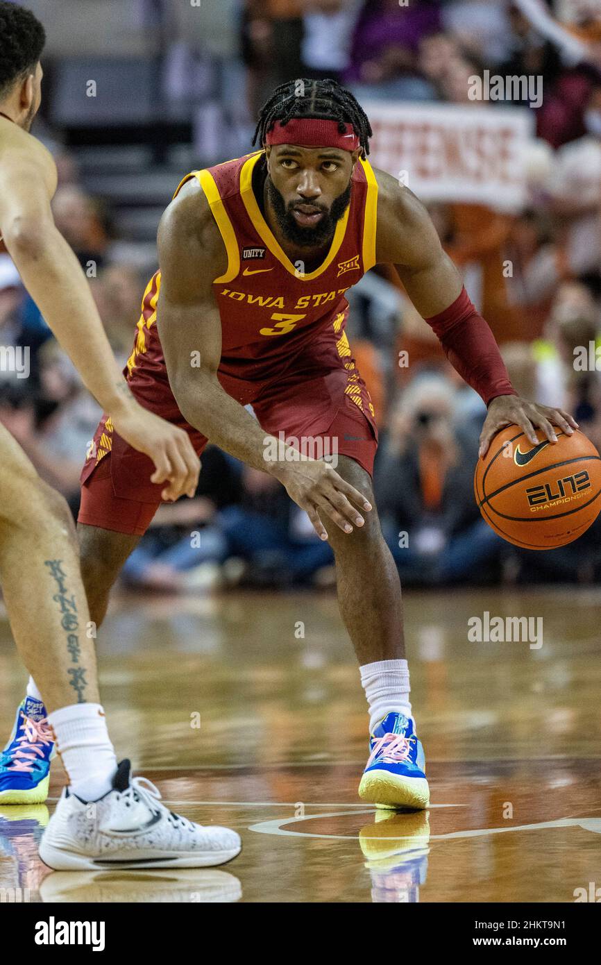 Center. 05th Feb, 2022. Tre Jackson #3 the #20 Iowa State Cyclones in ...