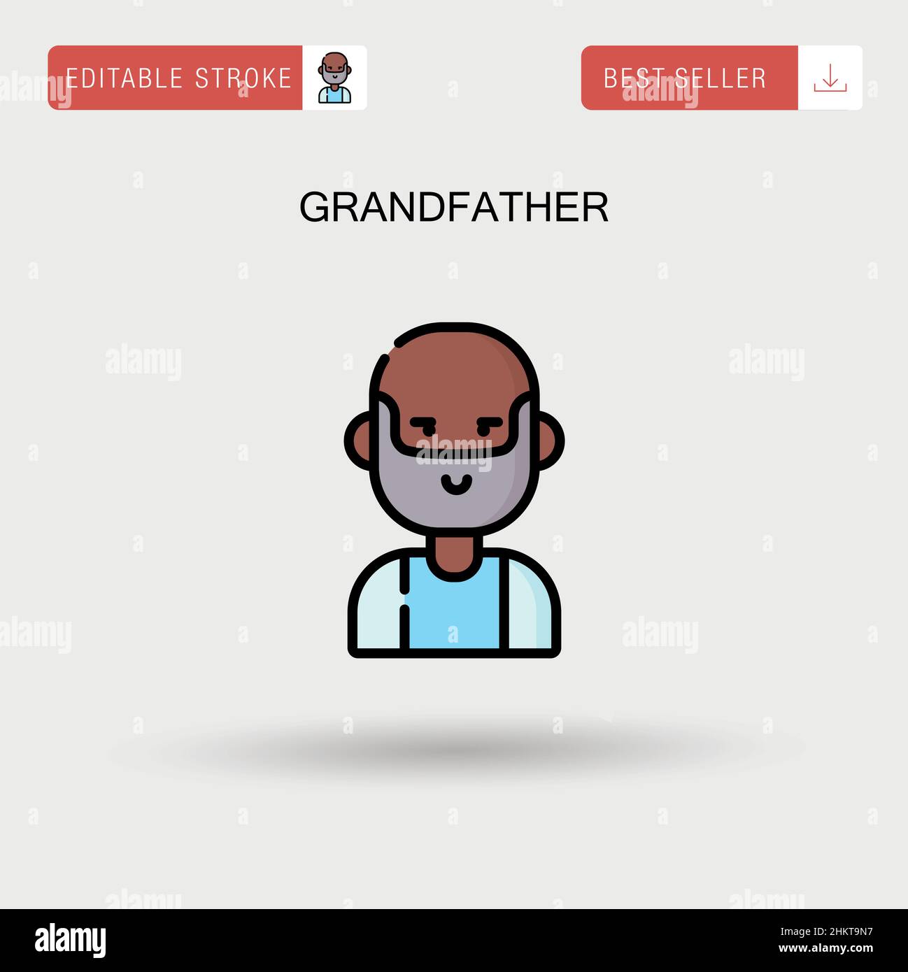 Grandfather Simple vector icon Stock Vector Image & Art - Alamy