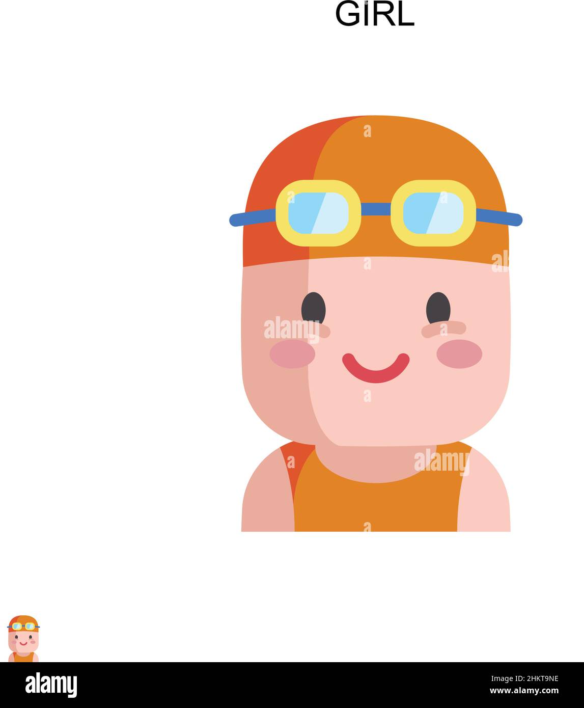 Girl Simple vector icon. Illustration symbol design template for web ...