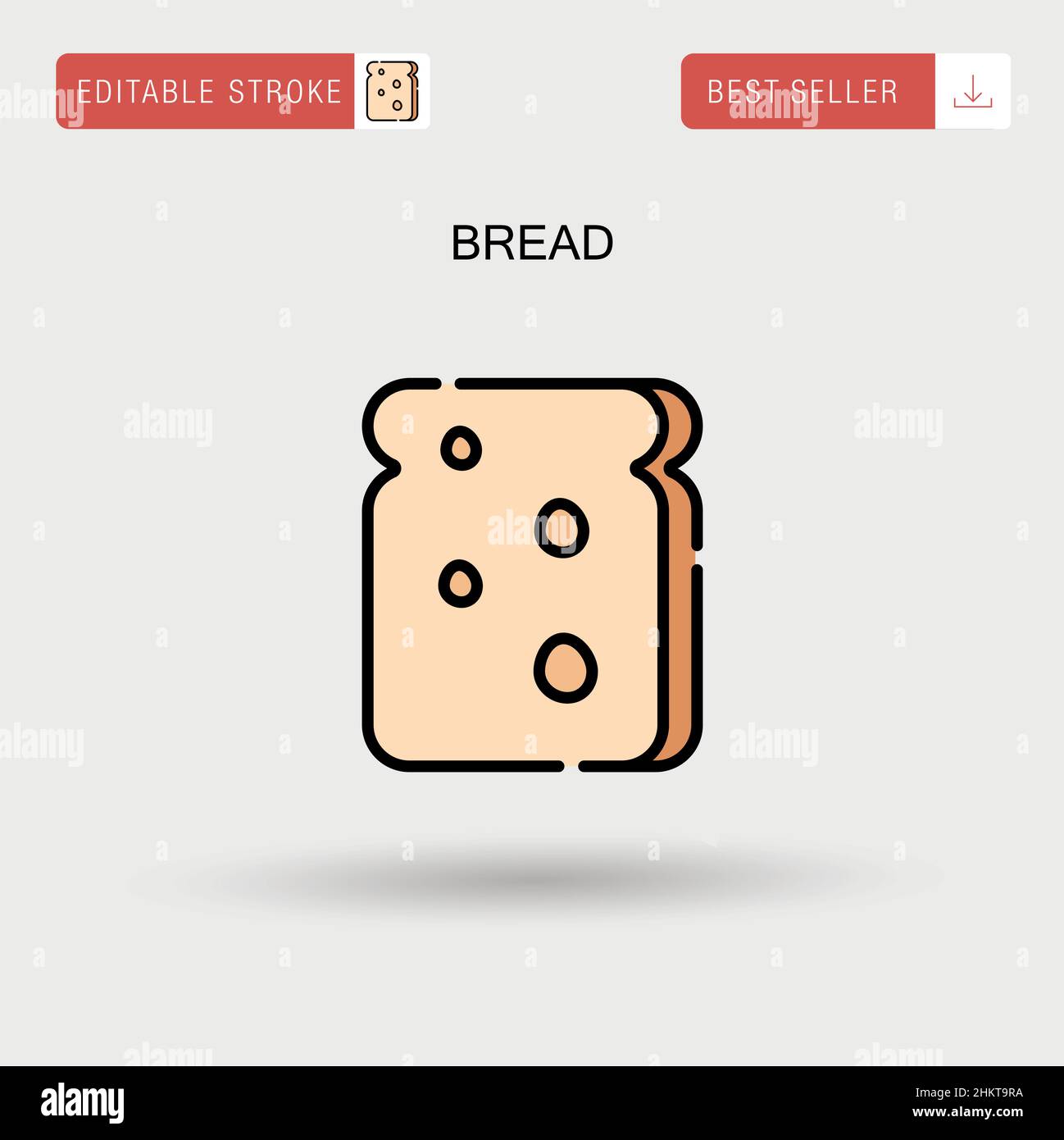 Grain bread top view Stock Vector Images - Alamy