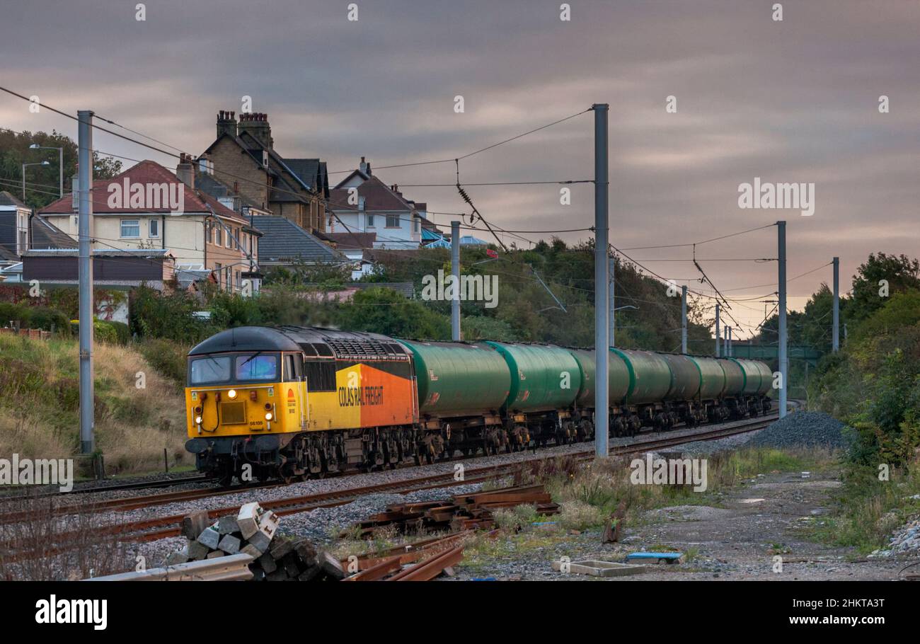 Colas rail freight class 56 diesel locomotive 56105 on the west coast ...