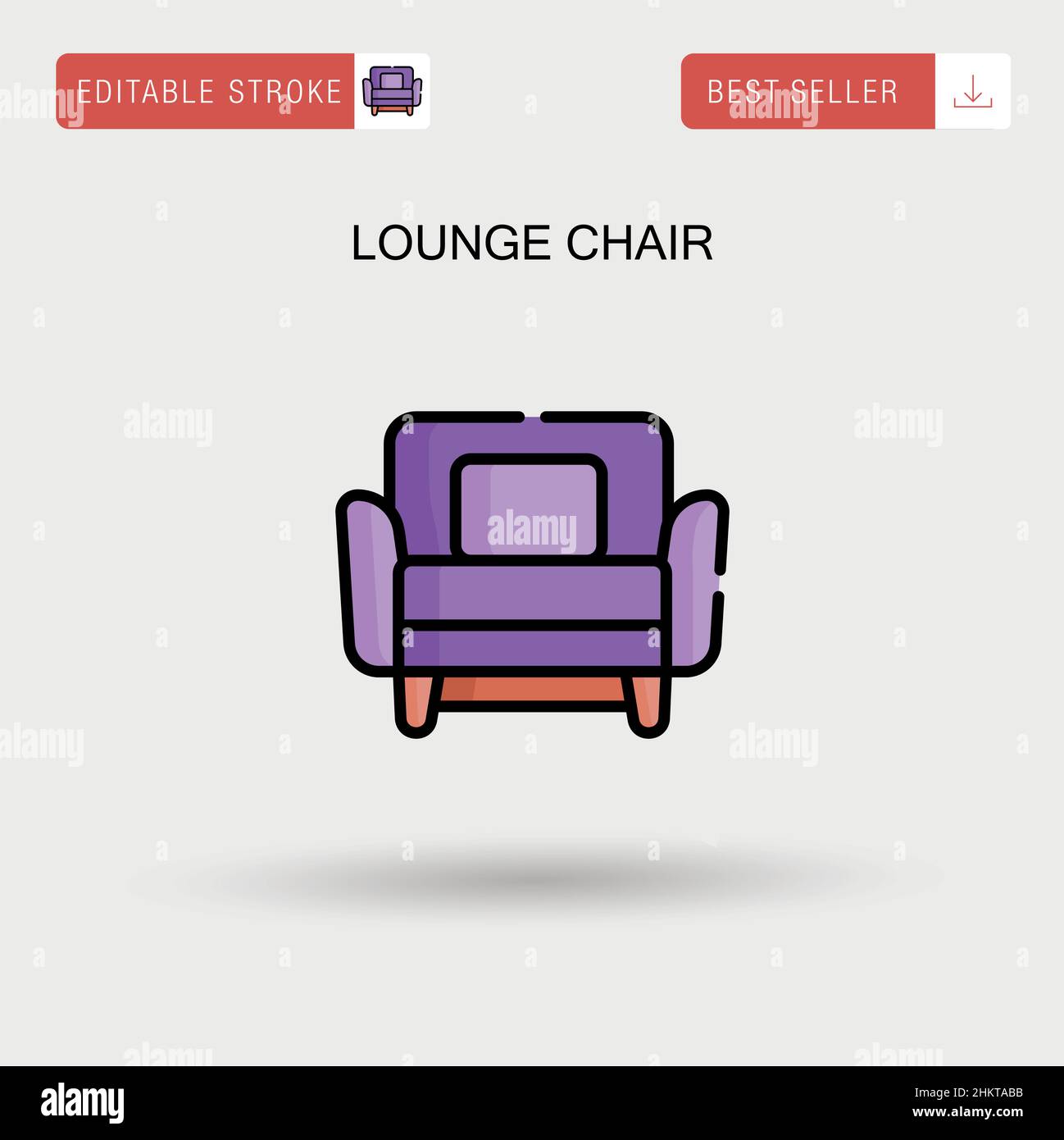 Lounge chair Simple vector icon Stock Vector Image & Art - Alamy