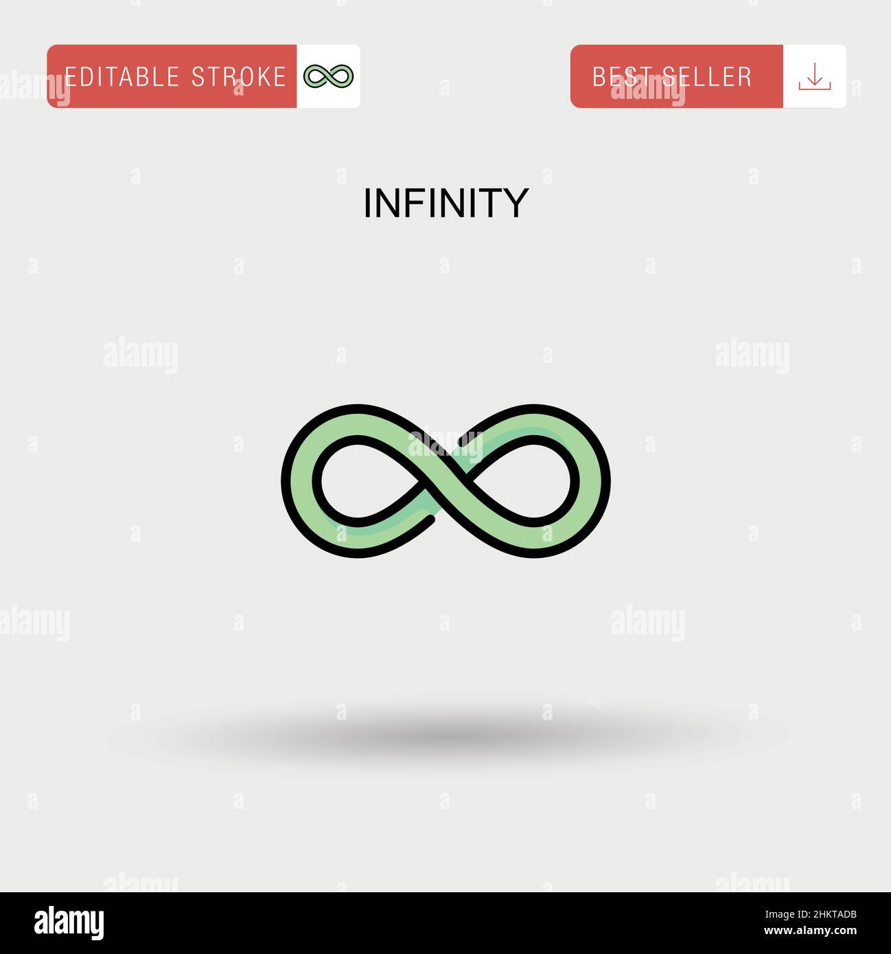 Infinity icon symbol flat Stock Vector Images - Alamy