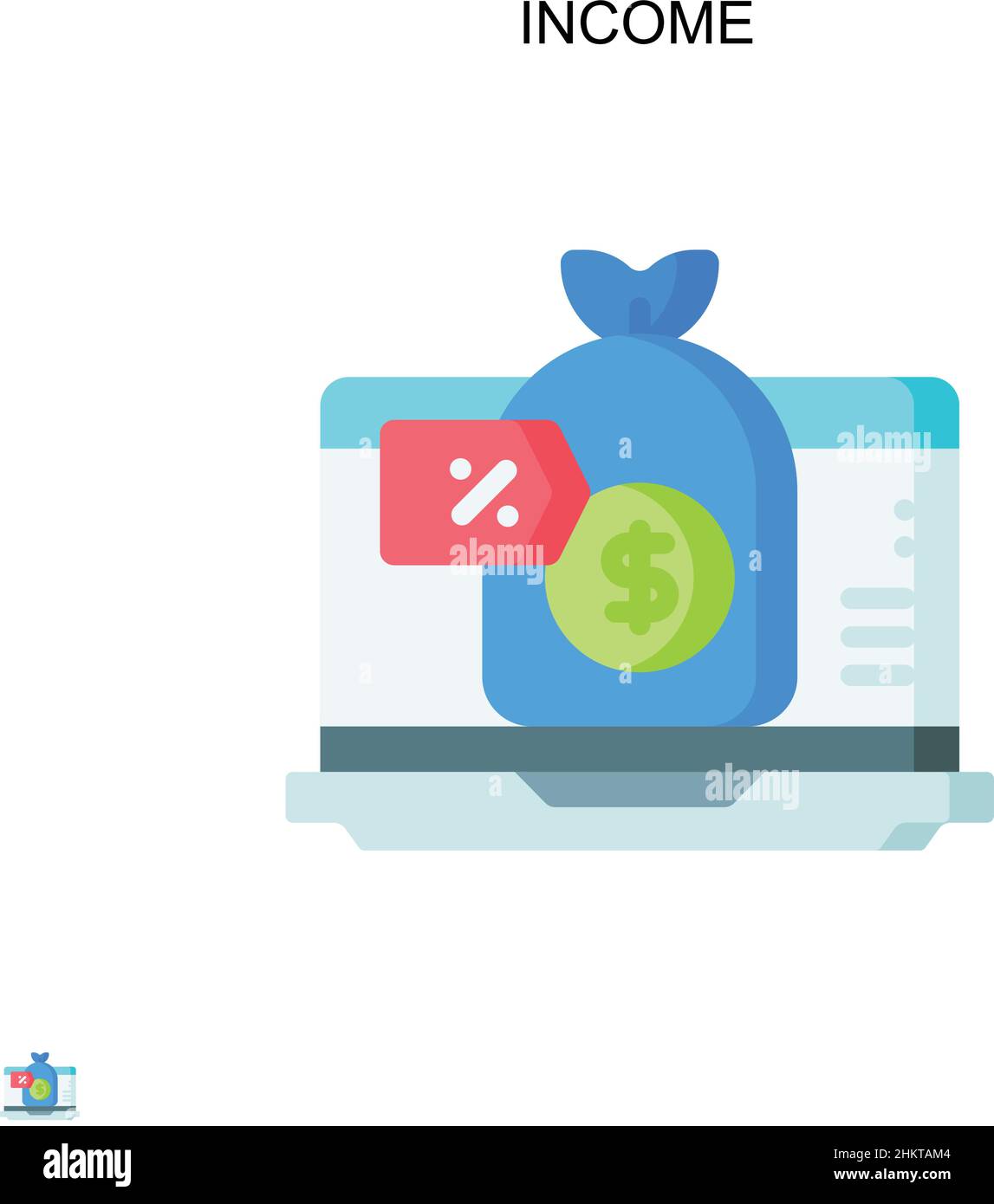 Income Simple vector icon. Illustration symbol design template for web ...