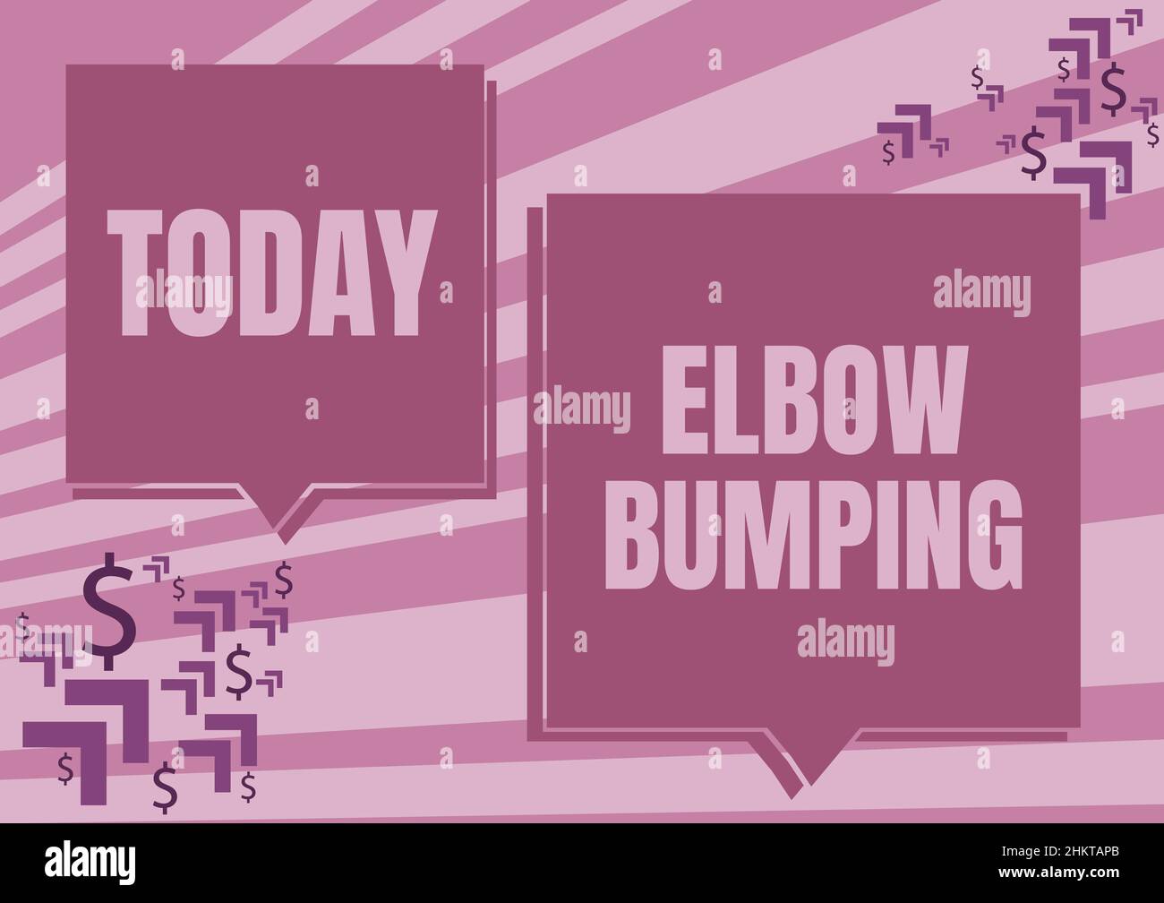 Handwriting text Elbow Bumping. Word Written on newlytrended handshake ...