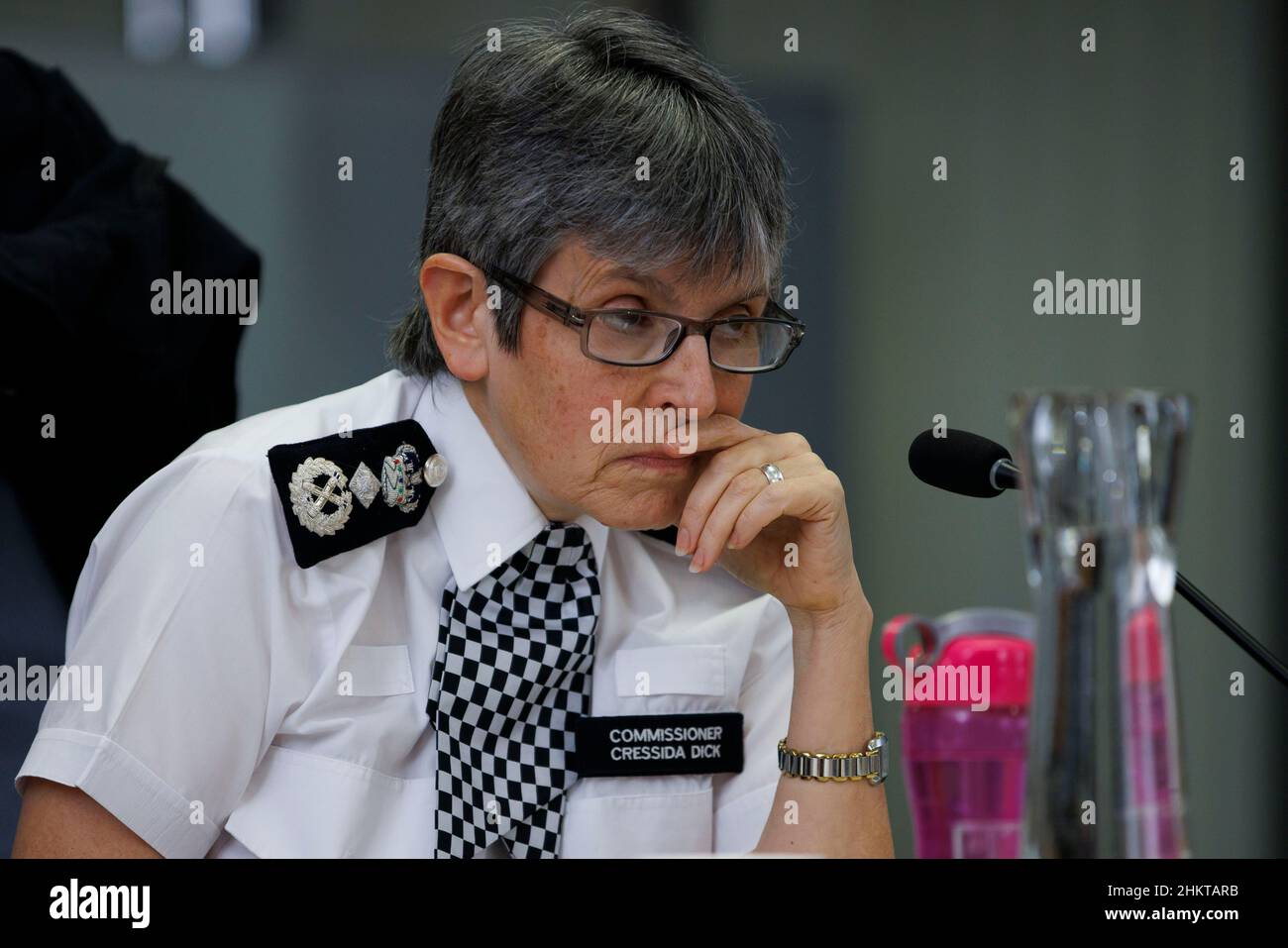 Metropolitan Police Commissioner Cressida Dick, speaking at the London ...