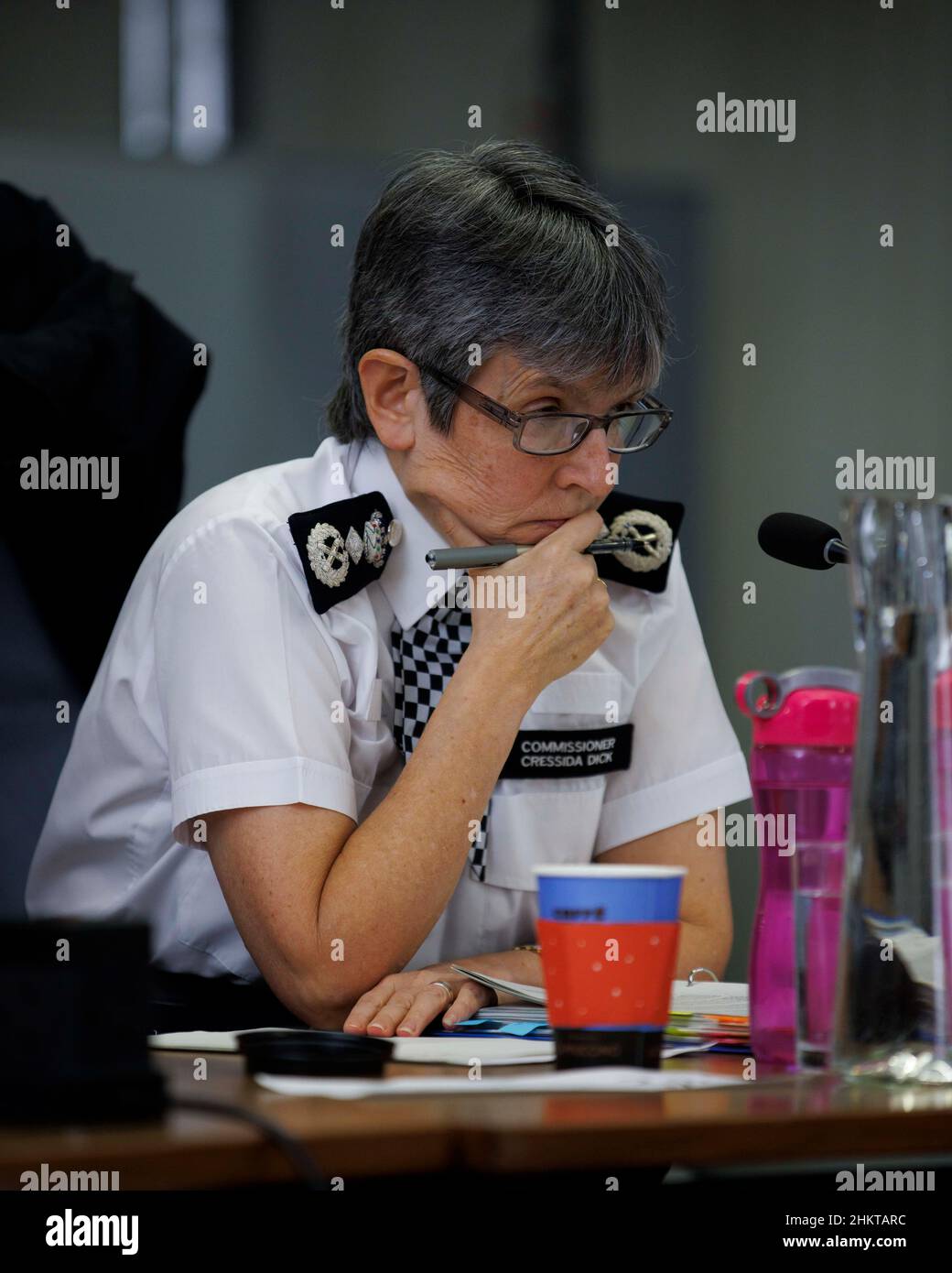 Metropolitan Police Commissioner Cressida Dick, speaking at the London ...