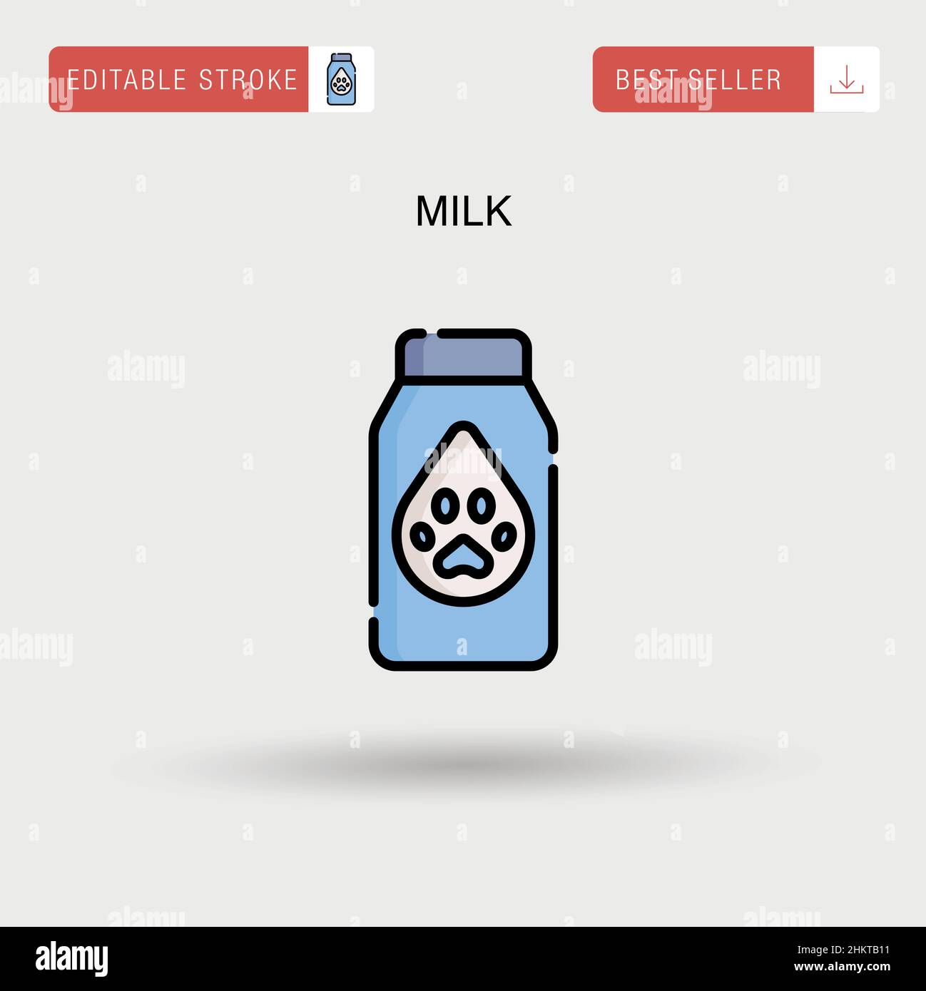 Milk Simple vector icon Stock Vector Image & Art - Alamy