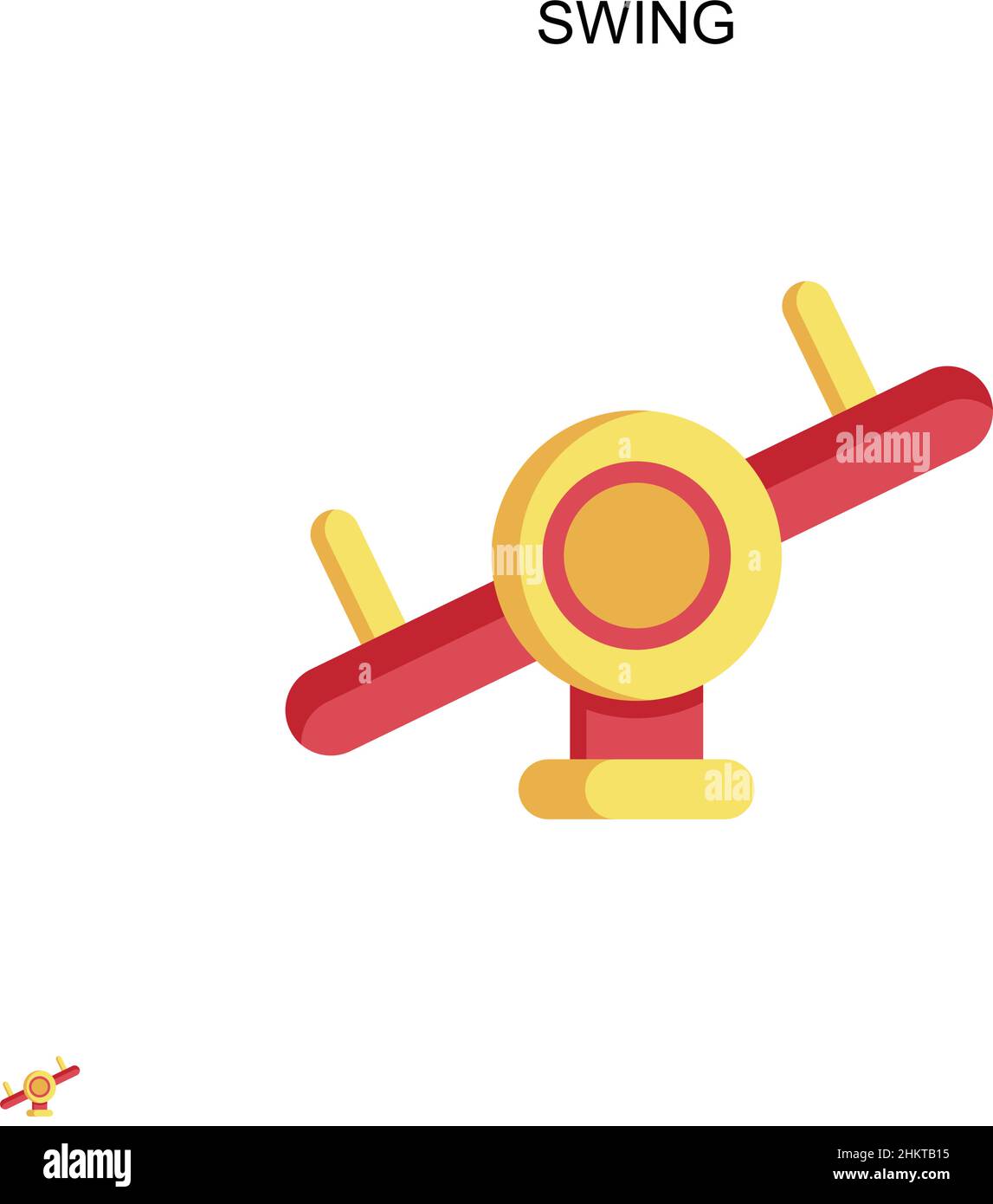 Swing Simple vector icon. Illustration symbol design template for web ...