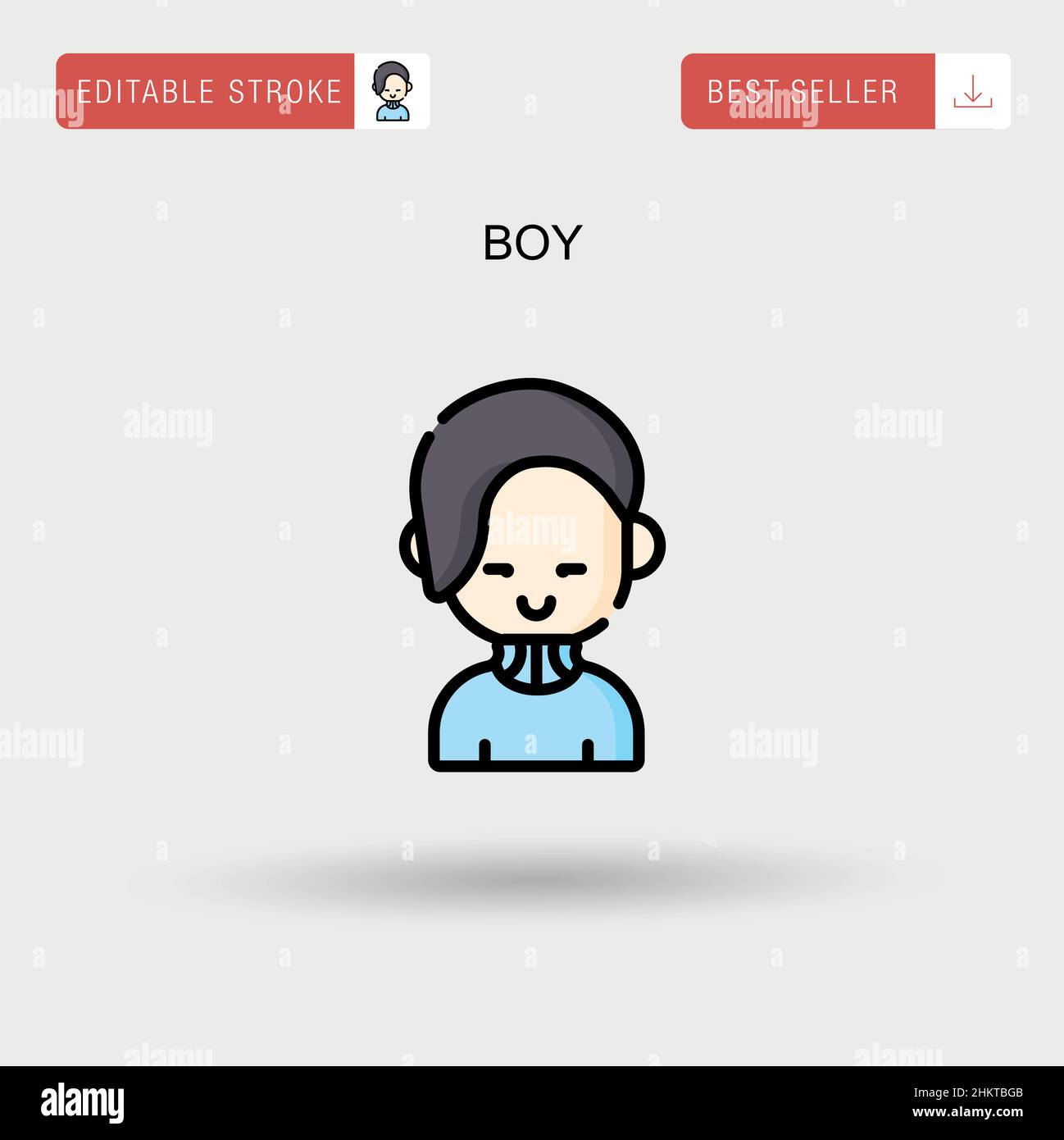 Boy Simple vector icon Stock Vector Image & Art - Alamy