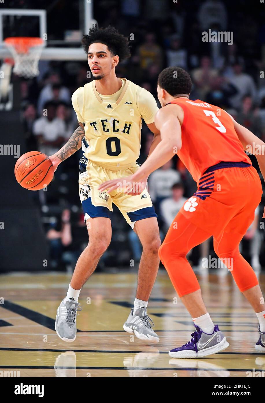 February 5, 2022: Georgia Tech Yellow Jackets guard Michael Devoe (0 ...