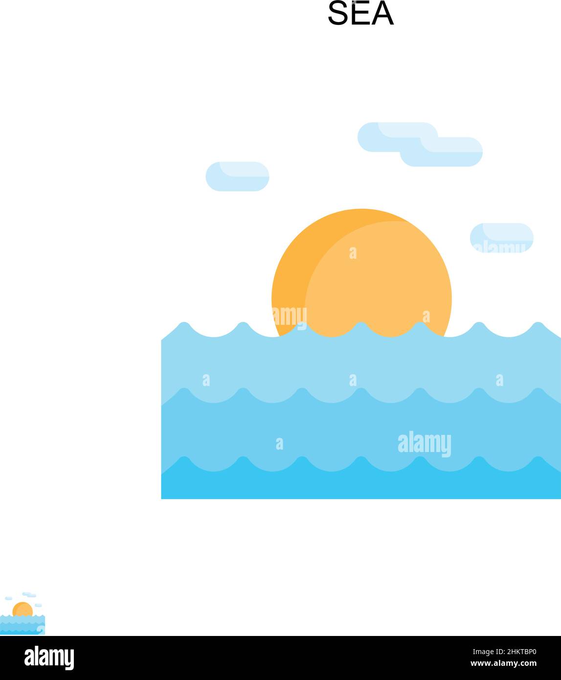 Sea Simple vector icon. Illustration symbol design template for web ...