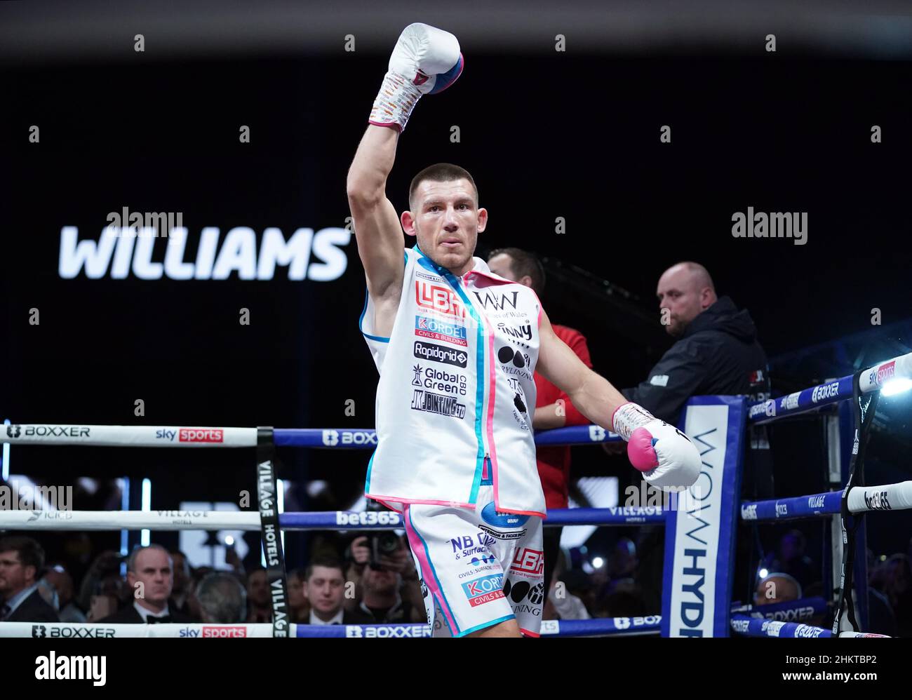 Liam Williams enters the ring before the middleweight contest at the ...