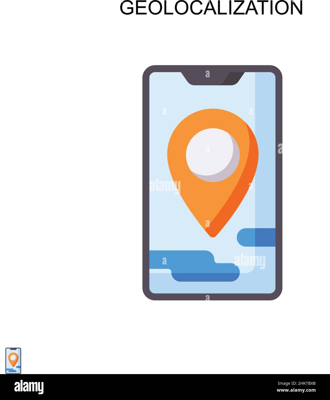 Geolocalization Simple vector icon. Illustration symbol design template ...