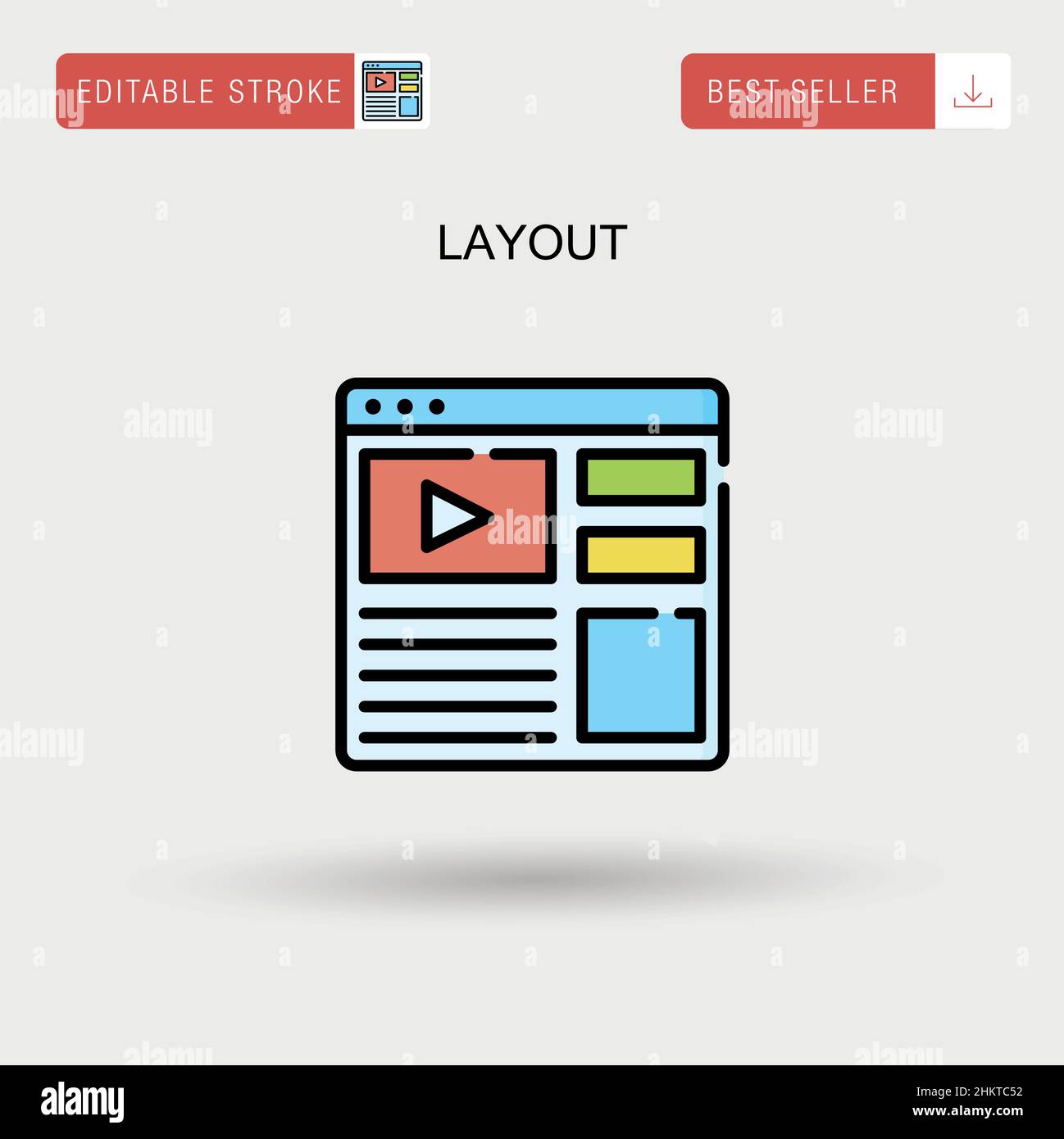 Layout Simple vector icon Stock Vector Image & Art - Alamy